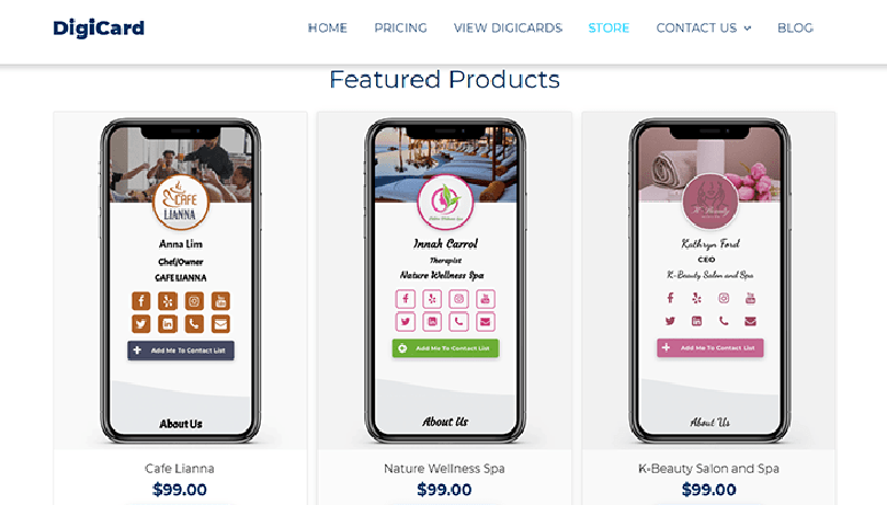 DigiCard | Digital Business Card Portfolio | Tulumi